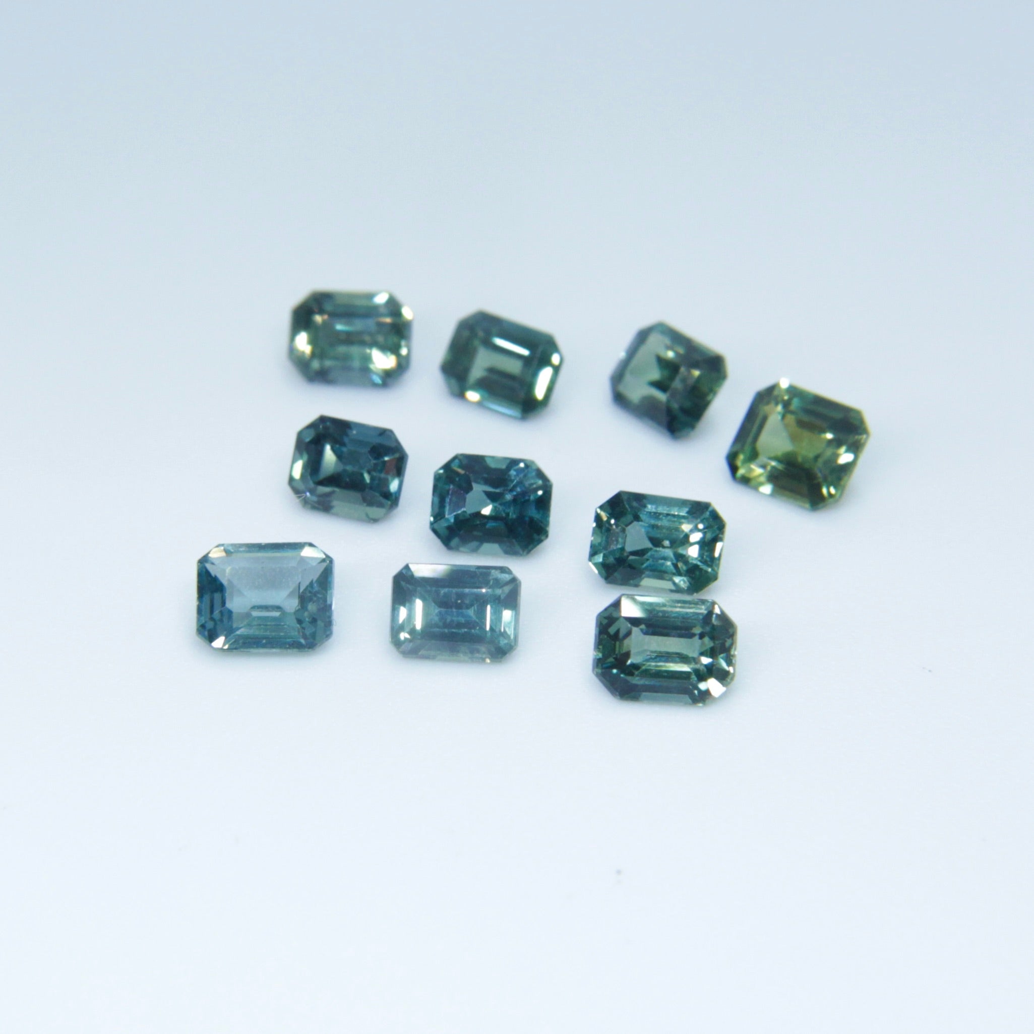 Natural Blue Green Sapphires Set - Sapphire Pal – Sapphirepal