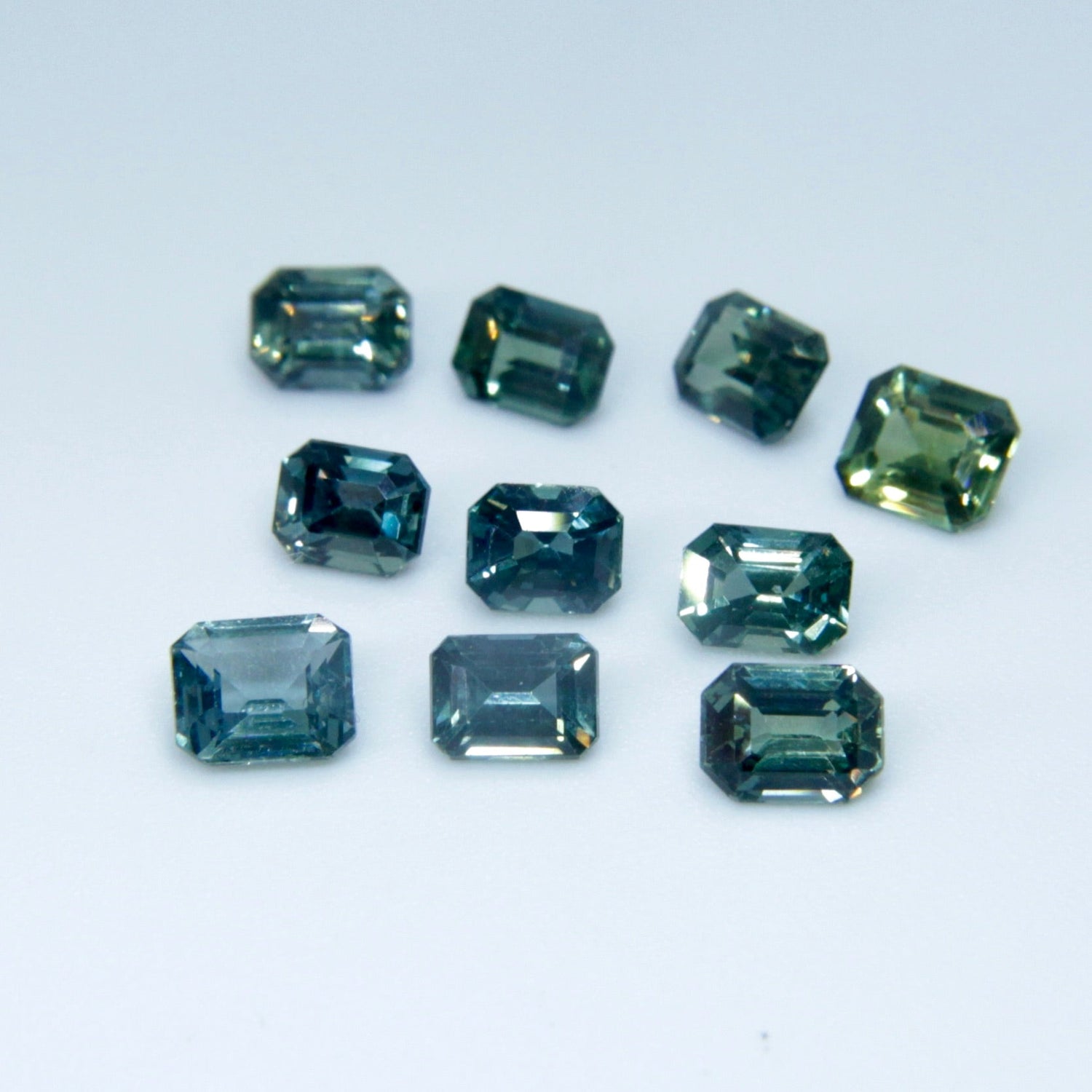 Natural Blue Green Sapphires Set - Sapphire Pal – Sapphirepal