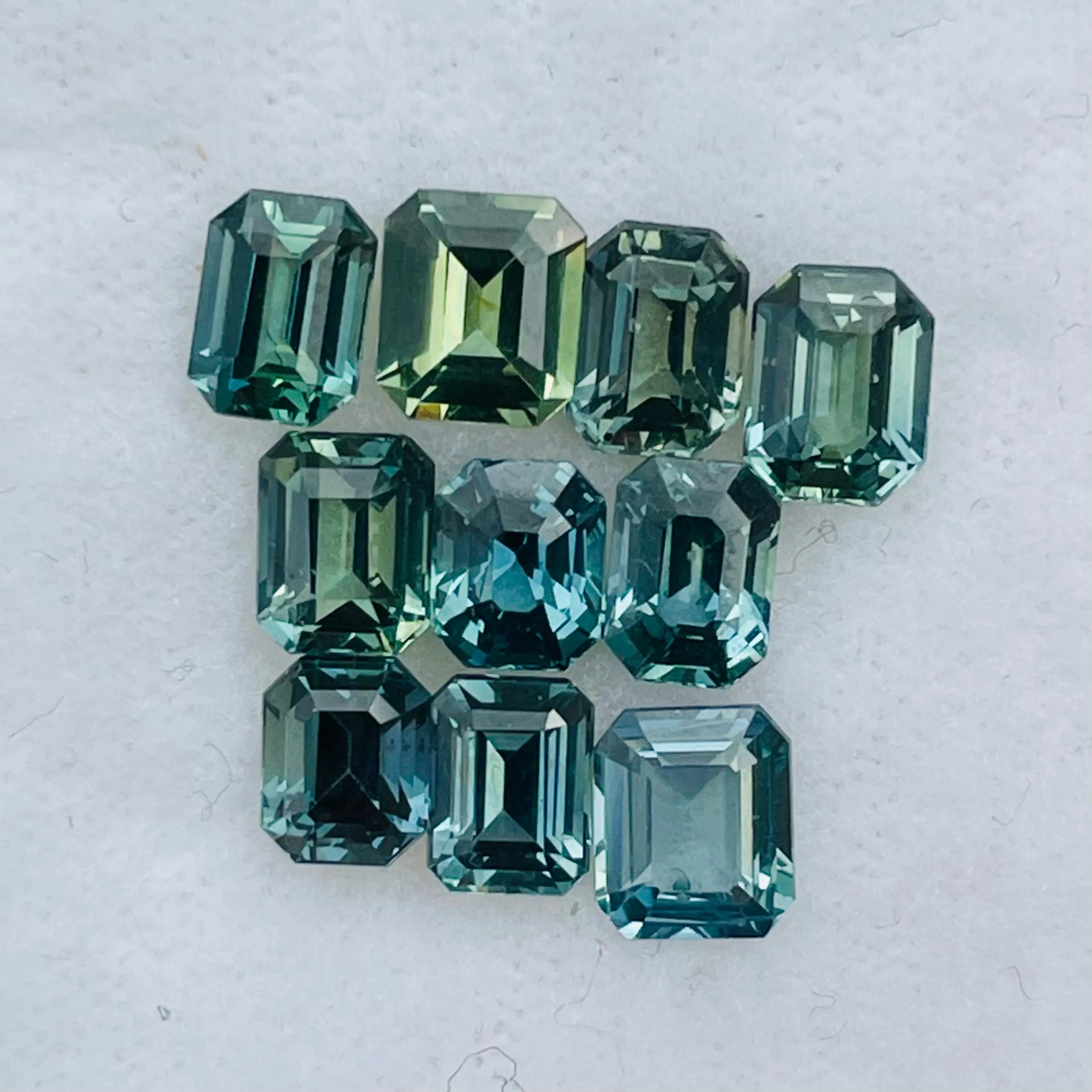 Natural Blue Green Sapphires Set - Sapphire Pal – Sapphirepal